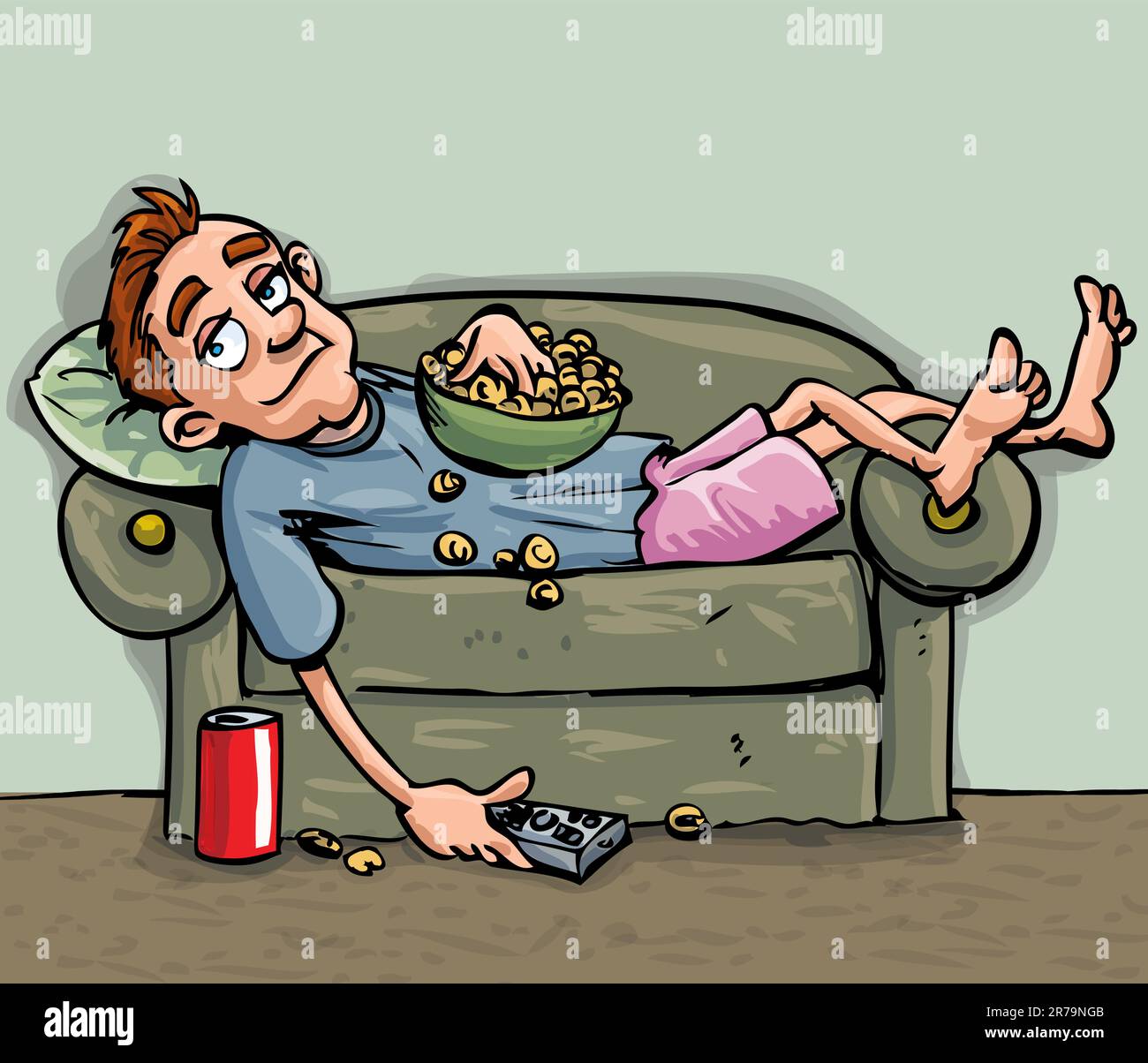 Boy eating crisps Stock Vector Images - Alamy