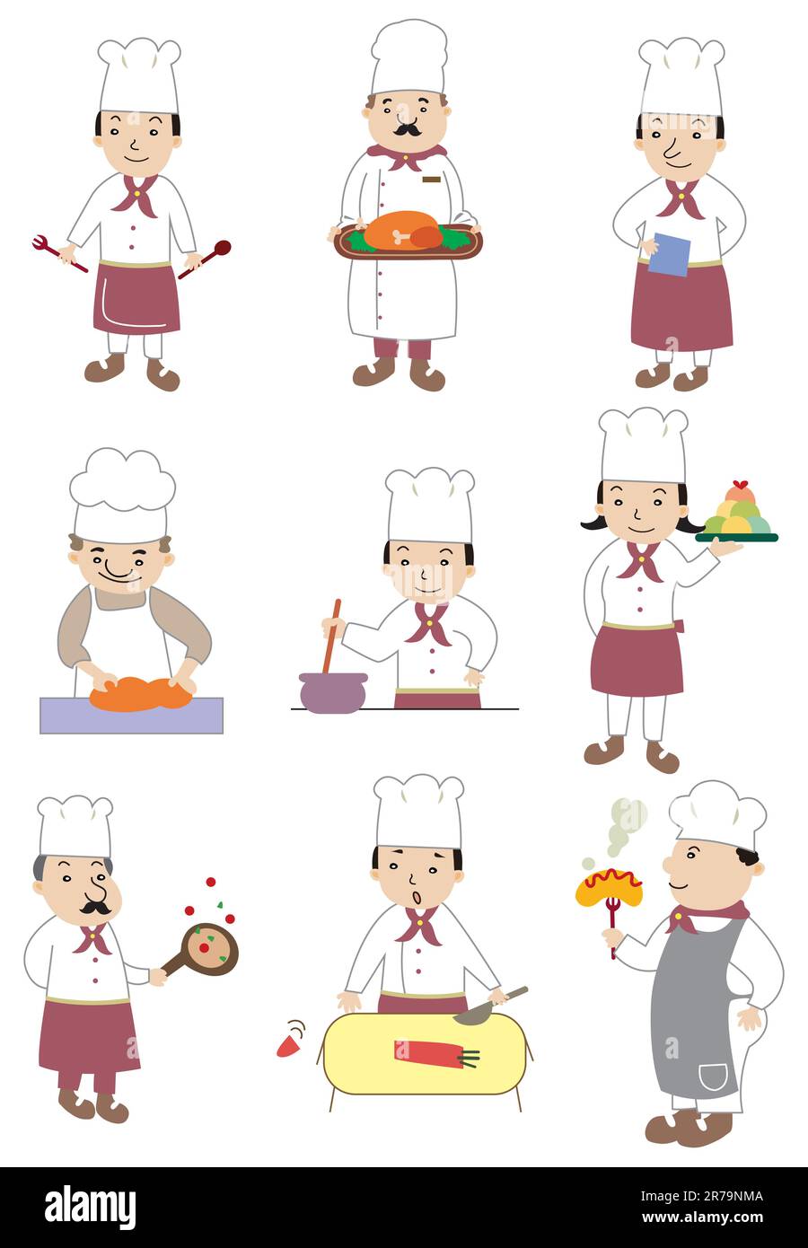 Chef cooking commercial kitchen Cut Out Stock Images & Pictures - Alamy