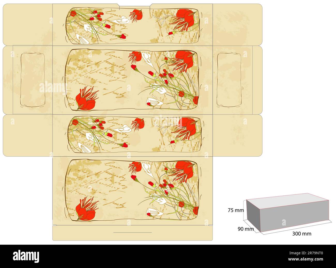 Retro stylized template for box Stock Vector Image & Art - Alamy