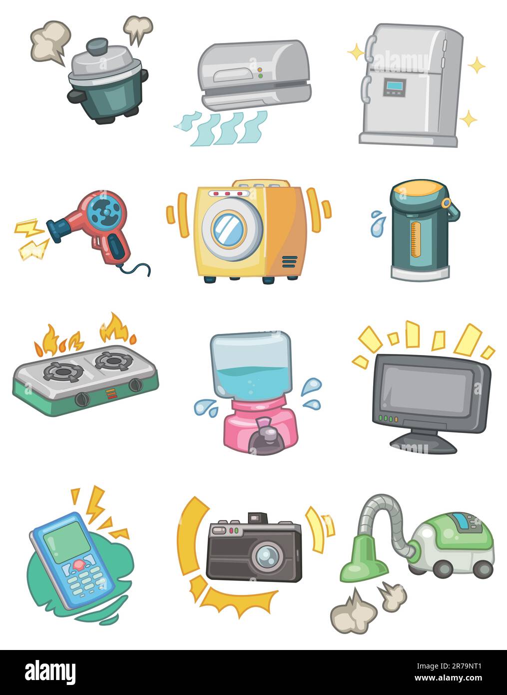 Cartoon character design electric Stock Vector Images - Alamy