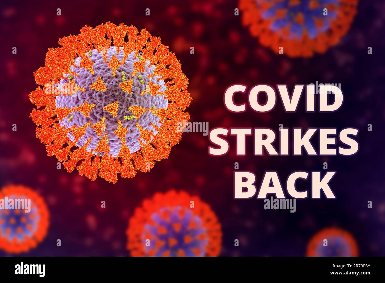 Illustration of coronavirus particles. Coronaviruses are a group of ...