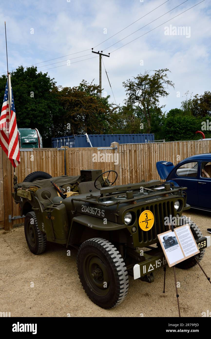 American Jeep on Static Display at Hook Norton Brewery Classic Car ...