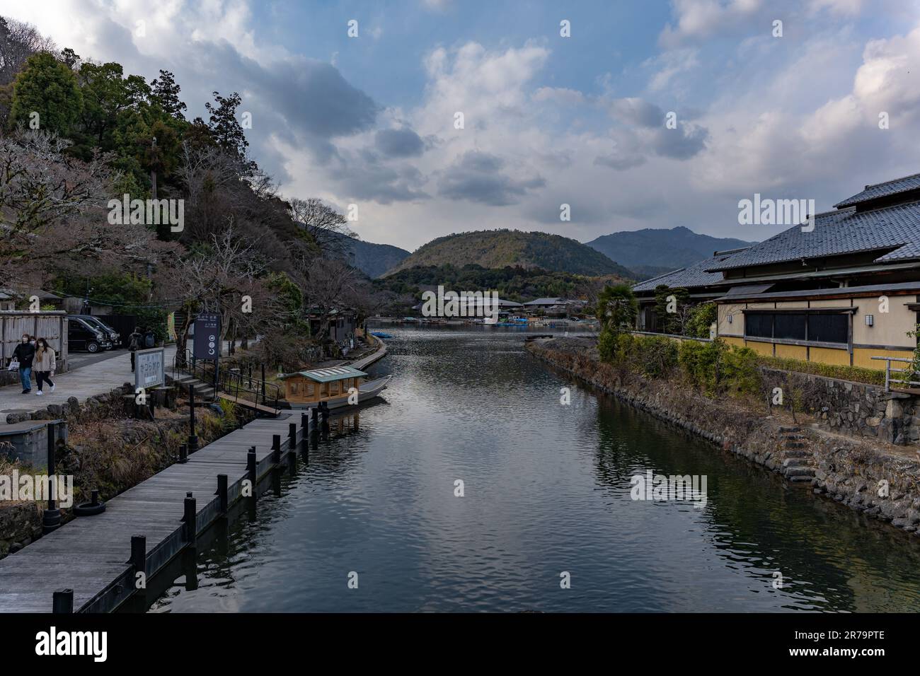 A breathtaking view of the Katsura River in Kyoto, Japan Stock Photo ...