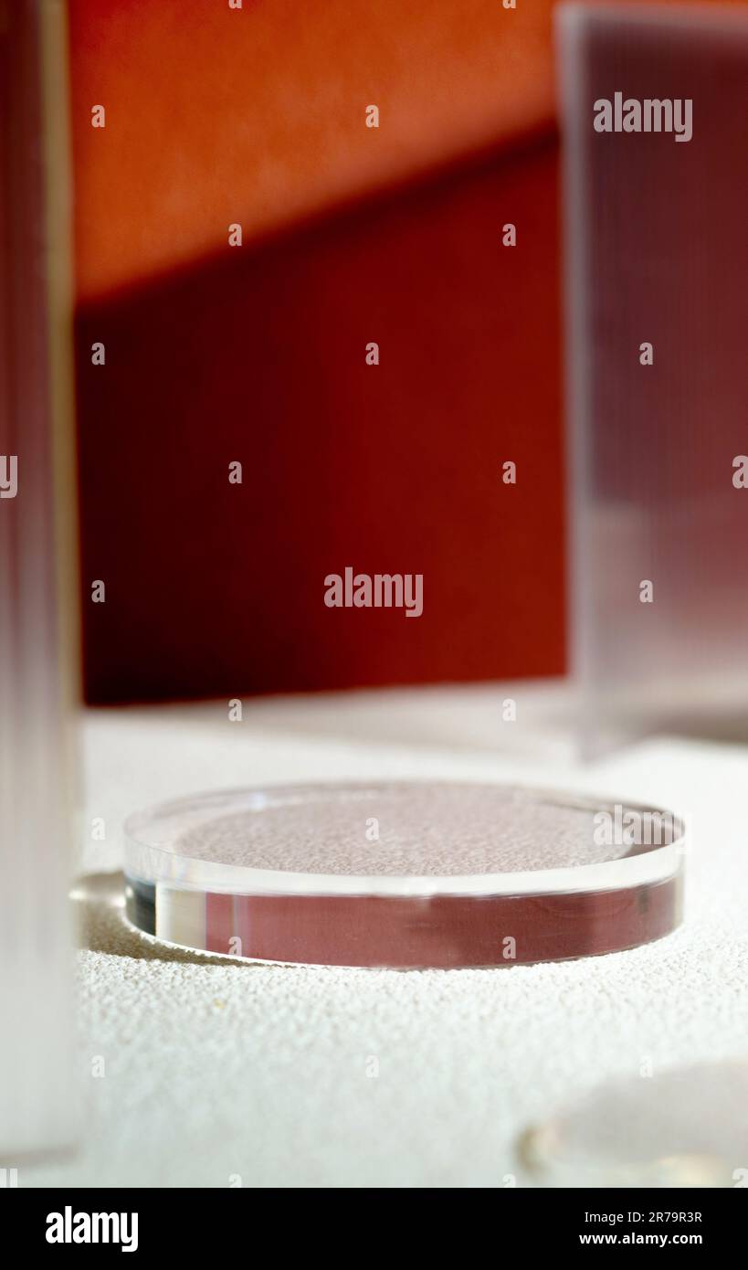 Transparency glass pedestal product display modern background light and ...