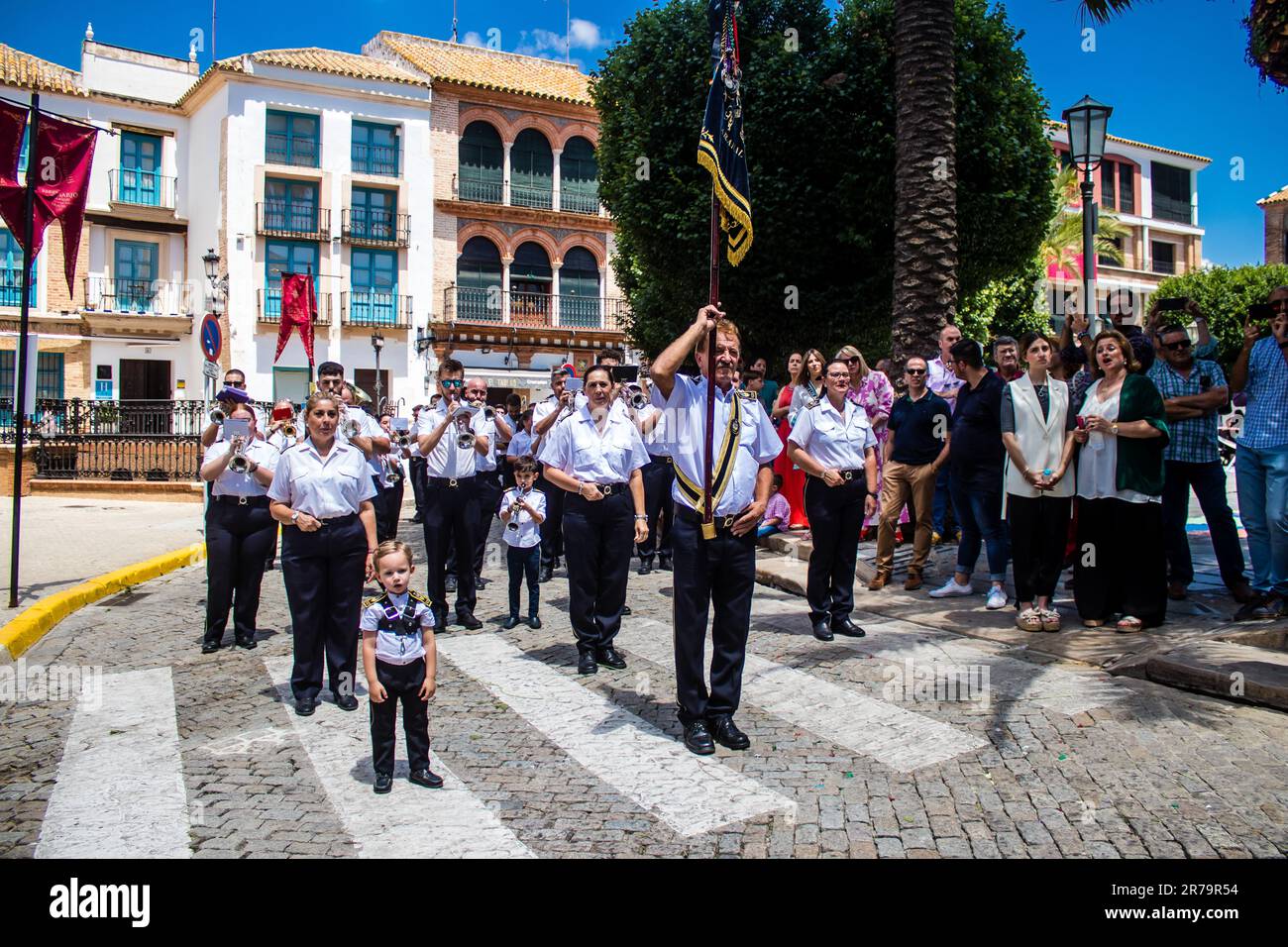 Music band participating at the Corpus Christi procession, an age-old ...
