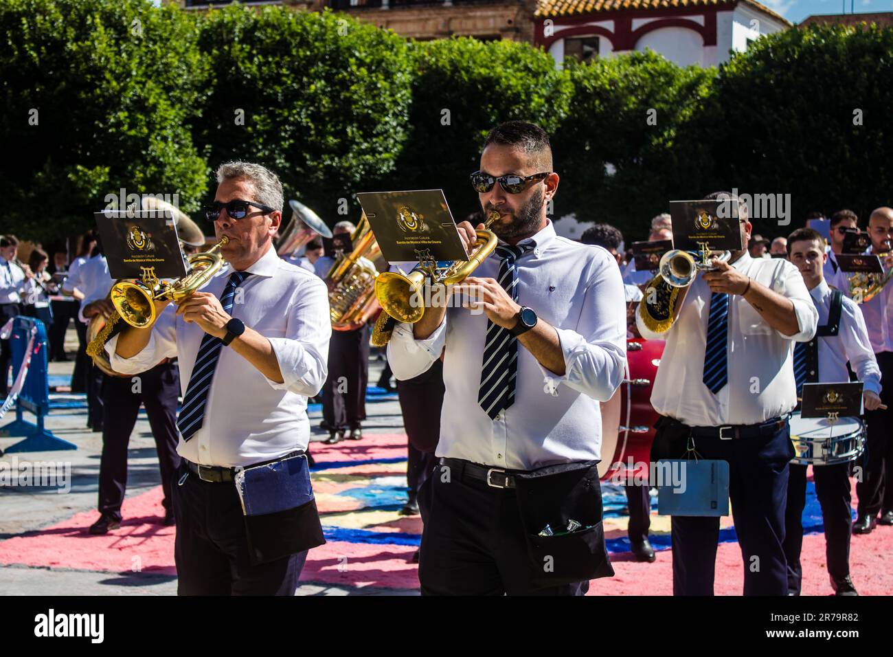 Music band participating at the Corpus Christi procession, an age-old ...