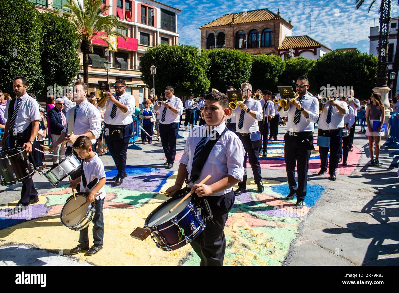 Music band participating at the Corpus Christi procession, an age-old ...