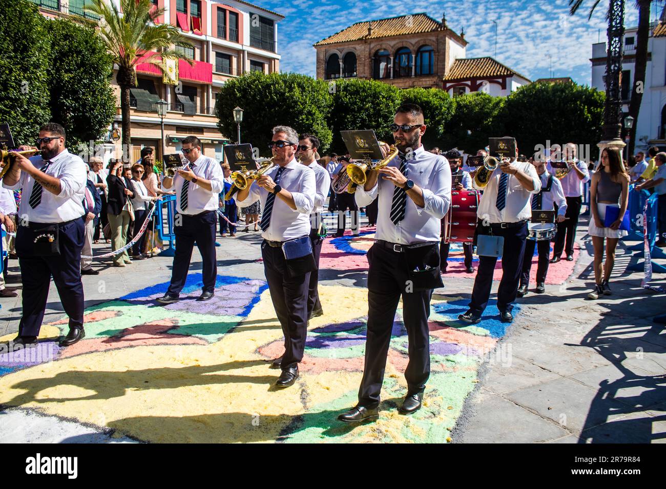 Music band participating at the Corpus Christi procession, an age-old ...