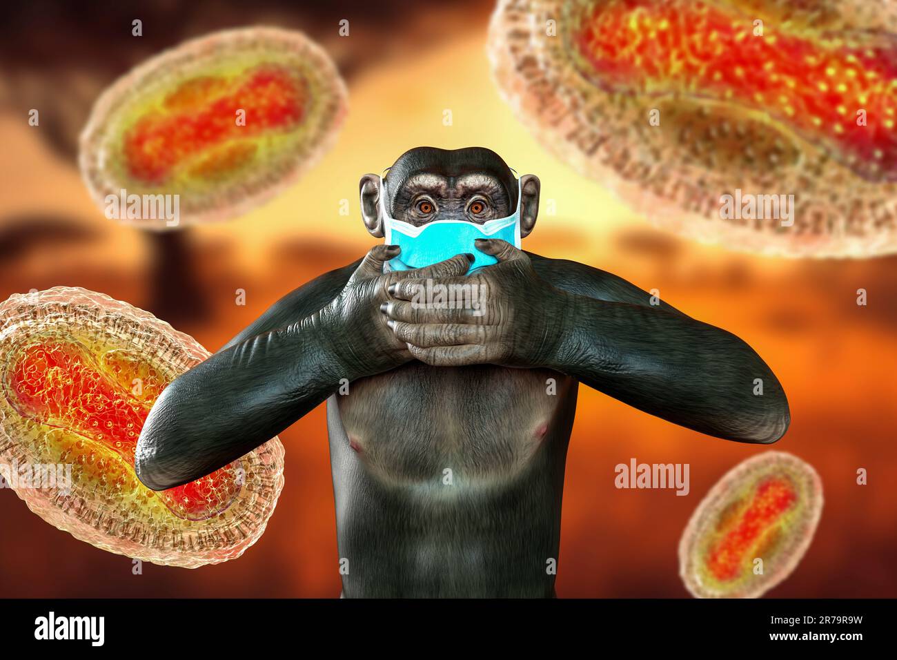 Monkey with hands on face hi-res stock photography and images - Alamy