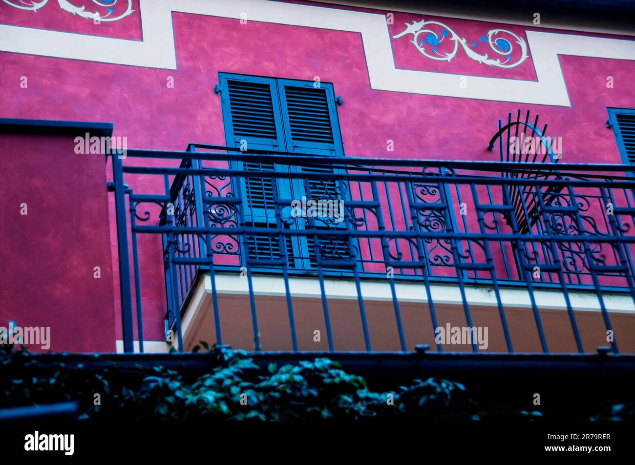 Colorful houses in Monterossa al Mare in Cinque Terre, Italy Stock ...