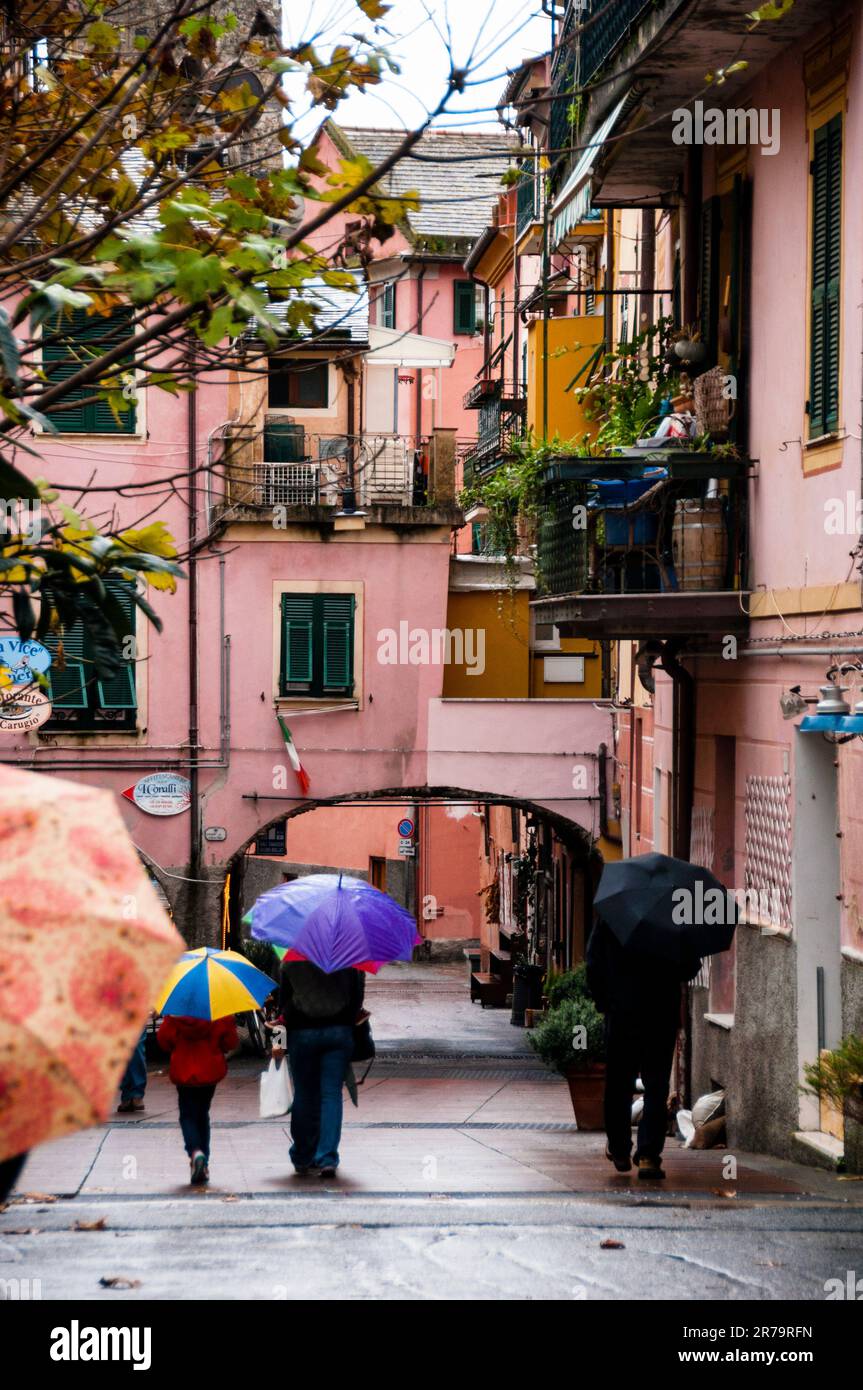 Monterossa al Mare, Cinque Terre on the Italian Riviera, Italy Stock ...
