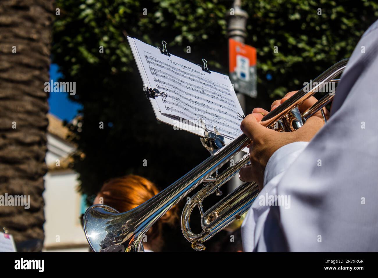 Music band participating at the Corpus Christi procession, an age-old ...