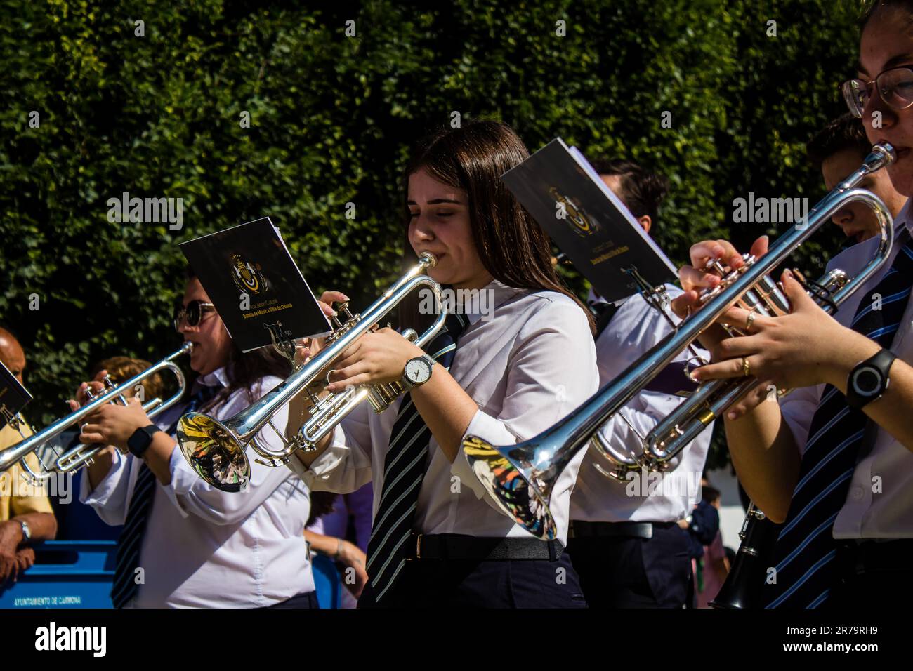 Music band participating at the Corpus Christi procession, an age-old ...