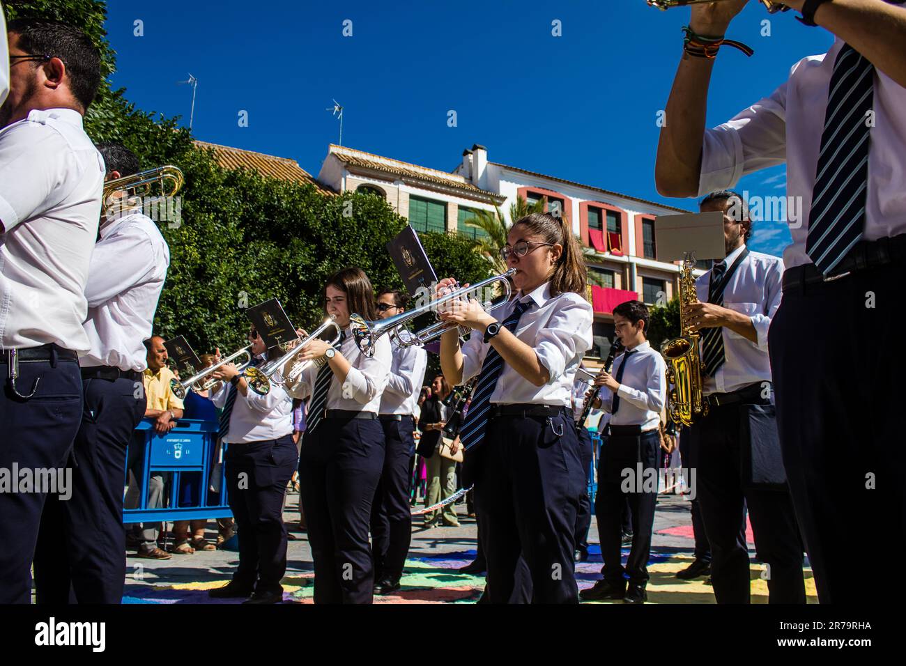 Music band participating at the Corpus Christi procession, an age-old ...
