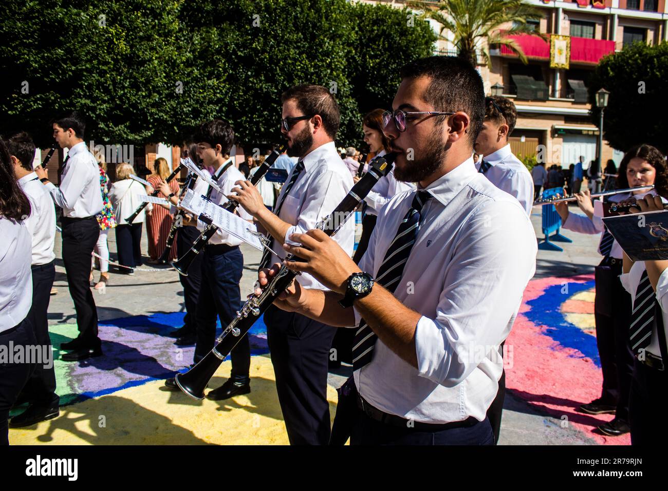 Music band participating at the Corpus Christi procession, an age-old ...