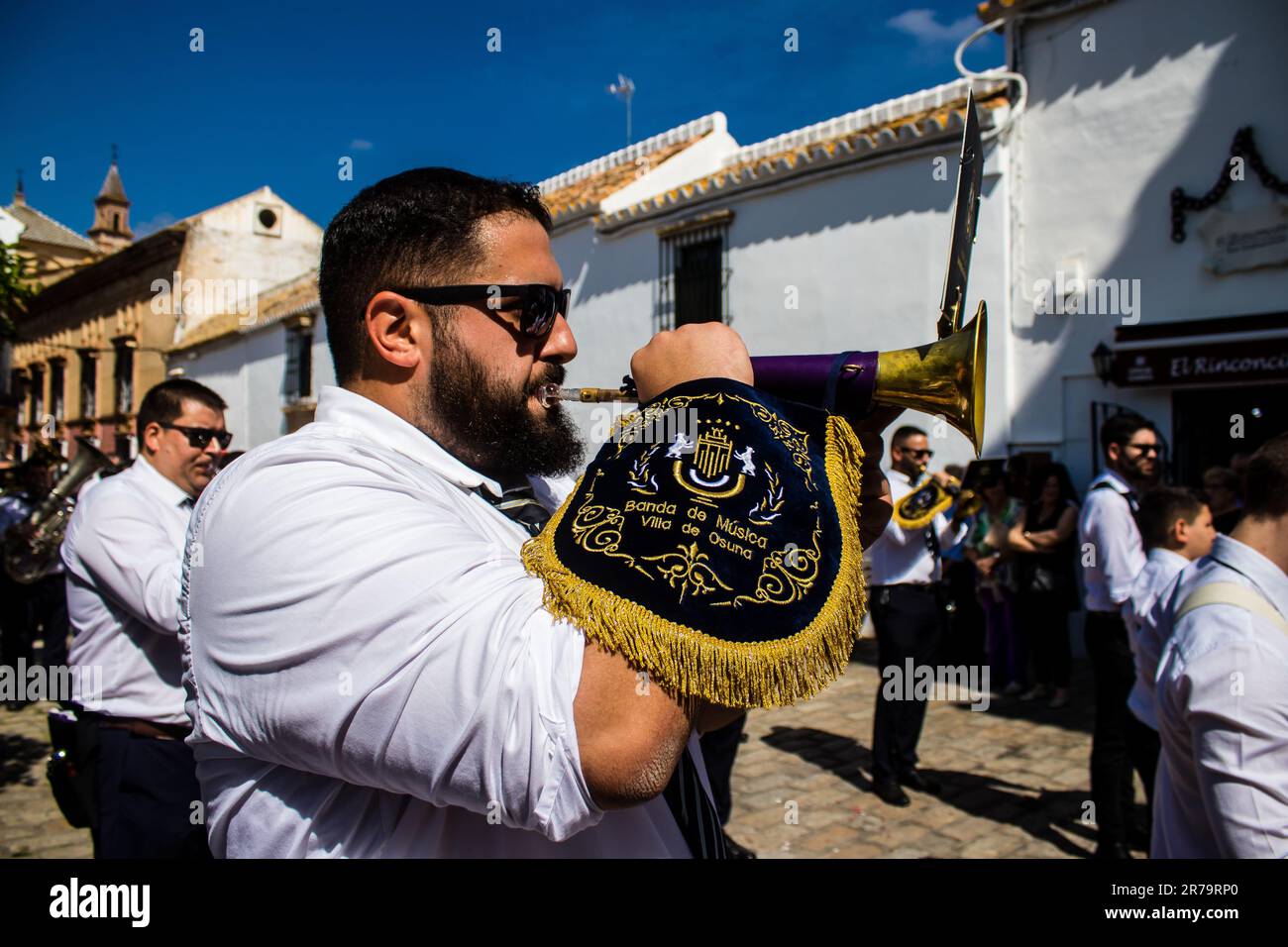 Music band participating at the Corpus Christi procession, an age-old ...