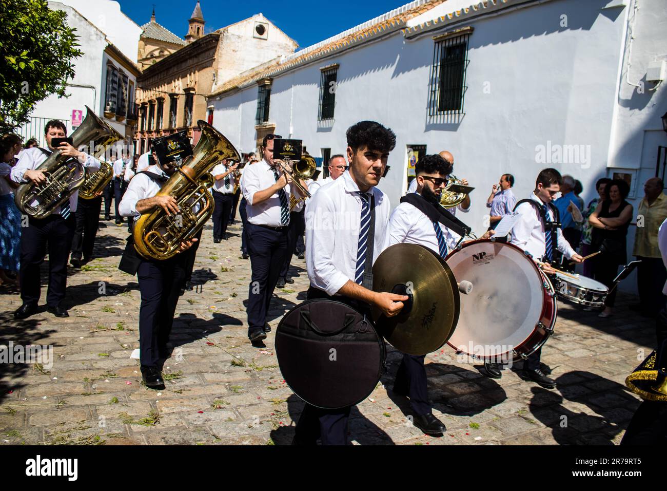 Music band participating at the Corpus Christi procession, an age-old ...
