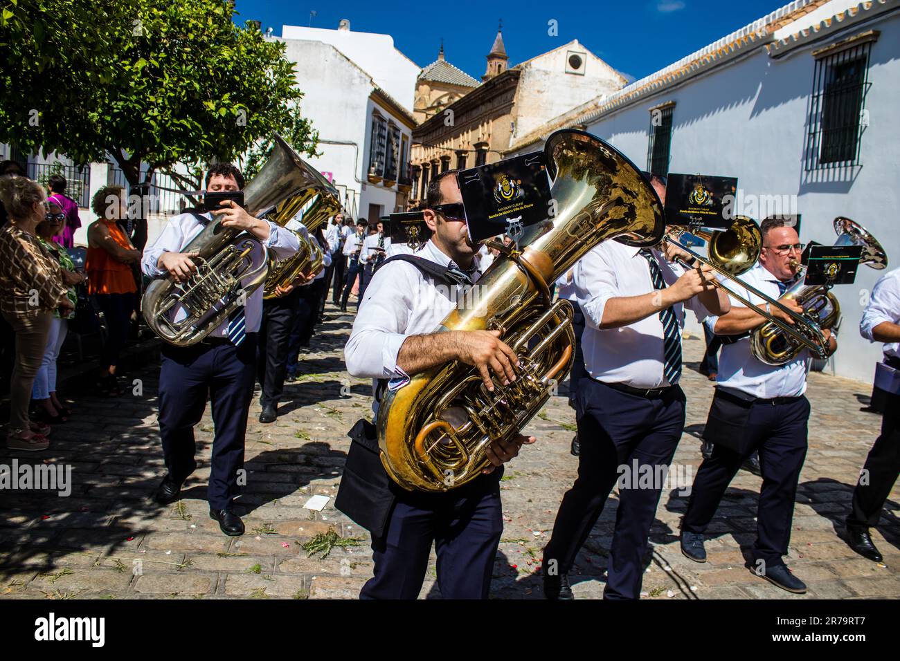 Music band participating at the Corpus Christi procession, an age-old ...