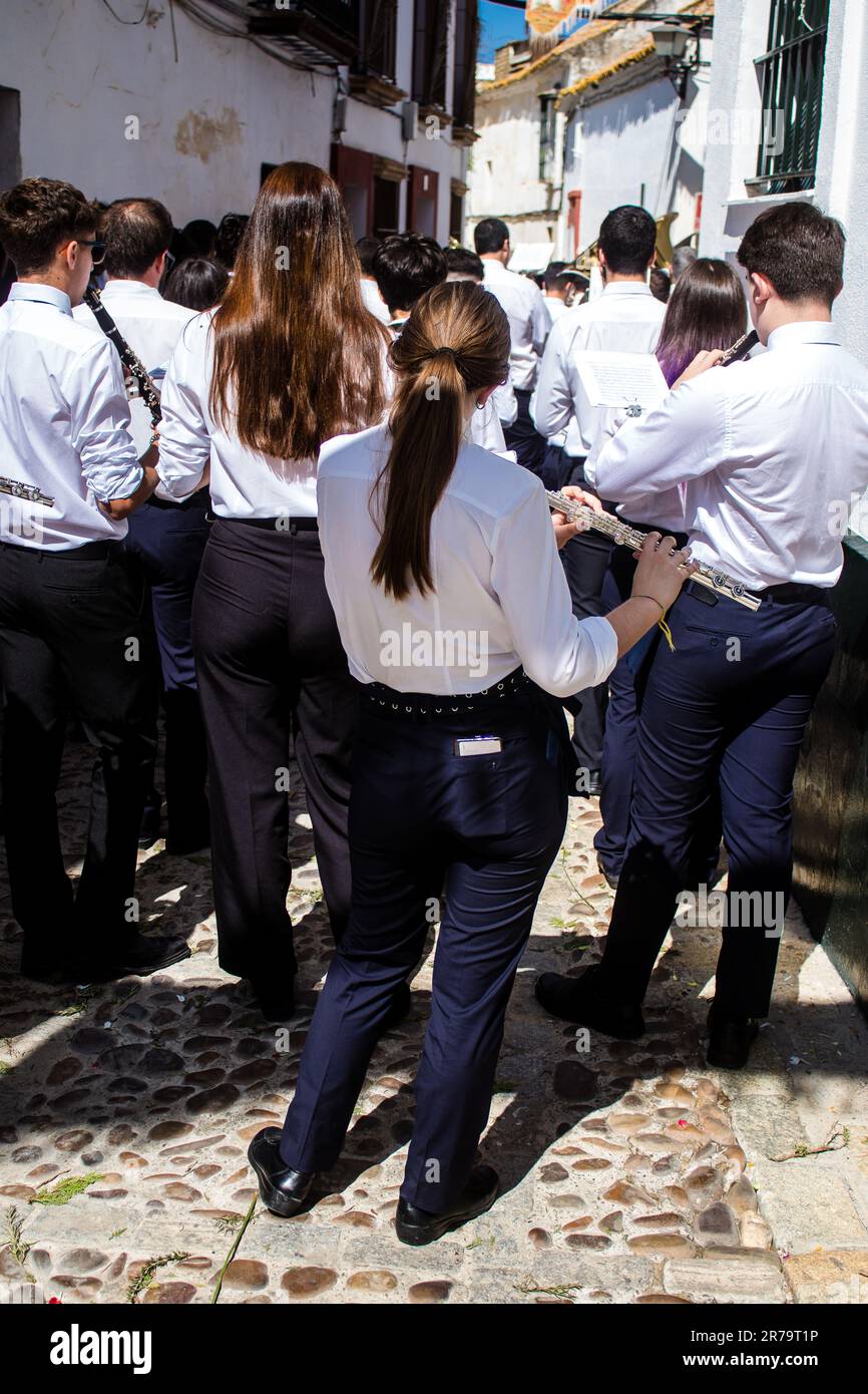 Music band participating at the Corpus Christi procession, an age-old ...