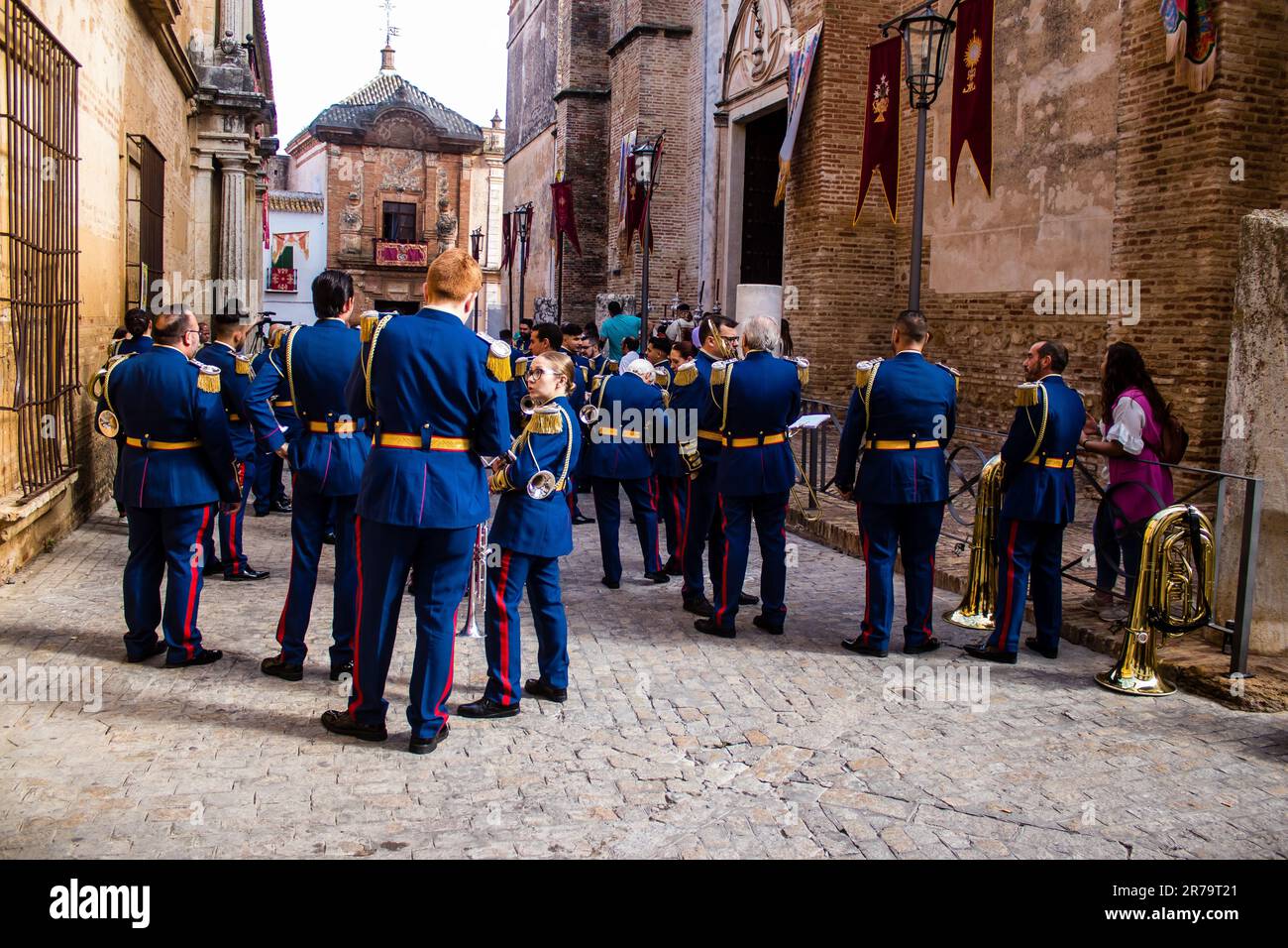 Music band participating at the Corpus Christi procession, an age-old ...
