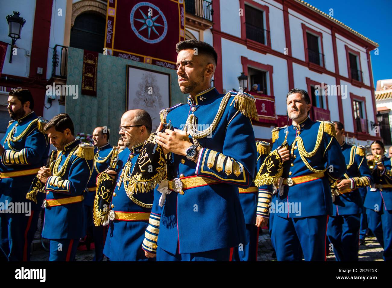 Music band participating at the Corpus Christi procession, an age-old ...