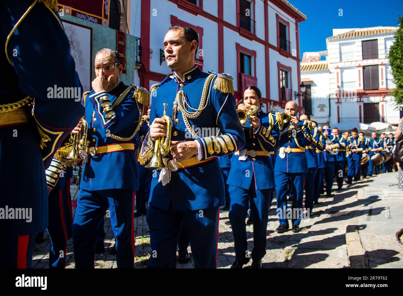 Music band participating at the Corpus Christi procession, an age-old ...