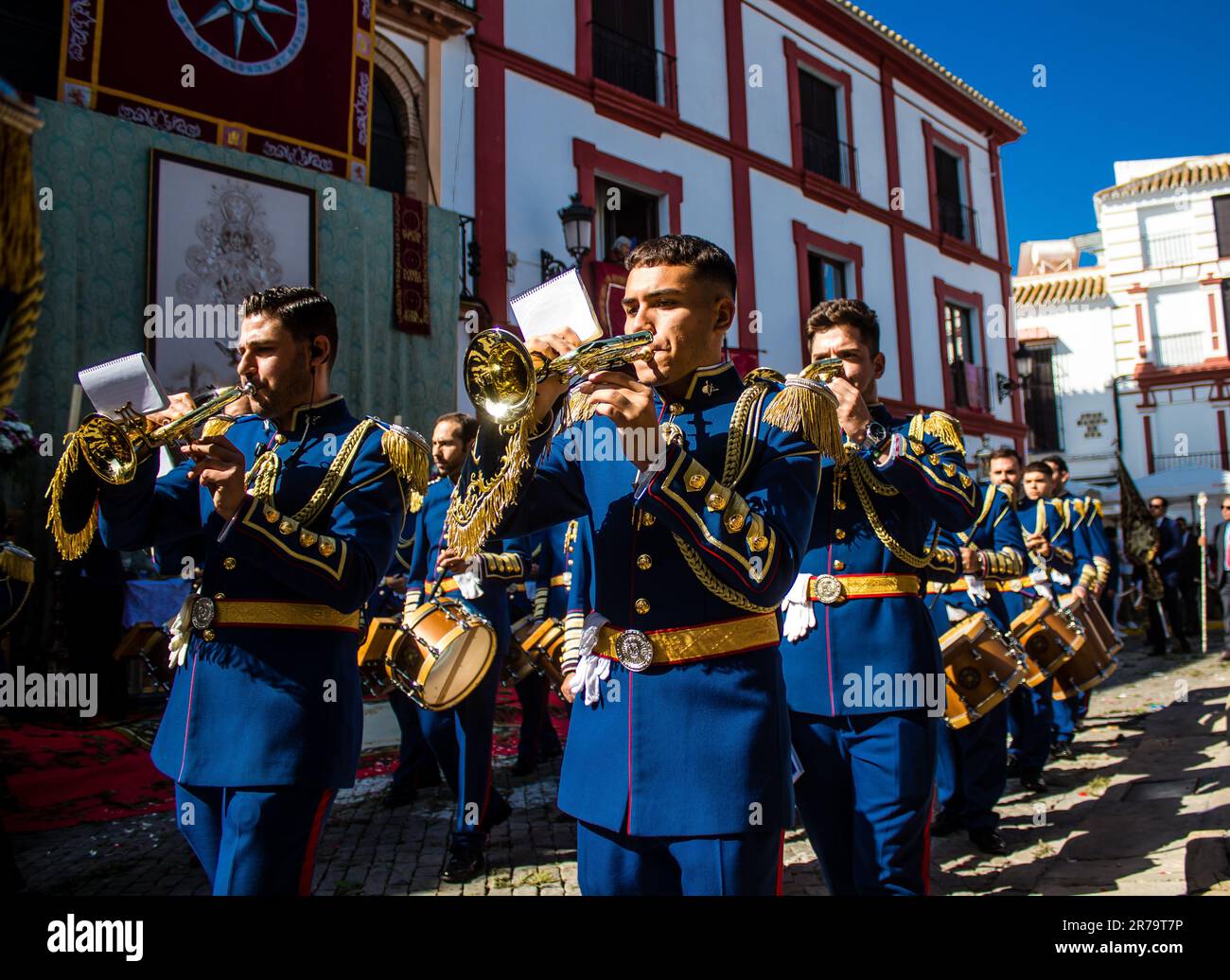 Music band participating at the Corpus Christi procession, an age-old ...