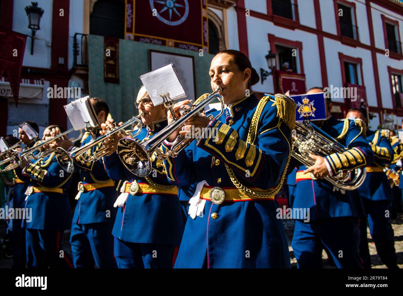 Music band participating at the Corpus Christi procession, an age-old ...