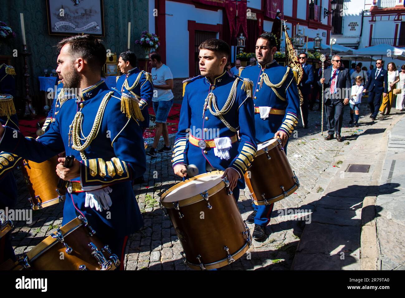 Music band participating at the Corpus Christi procession, an age-old ...