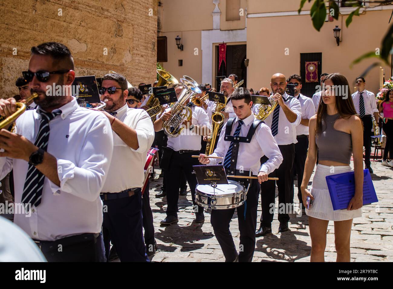 Music band participating at the Corpus Christi procession, an age-old ...