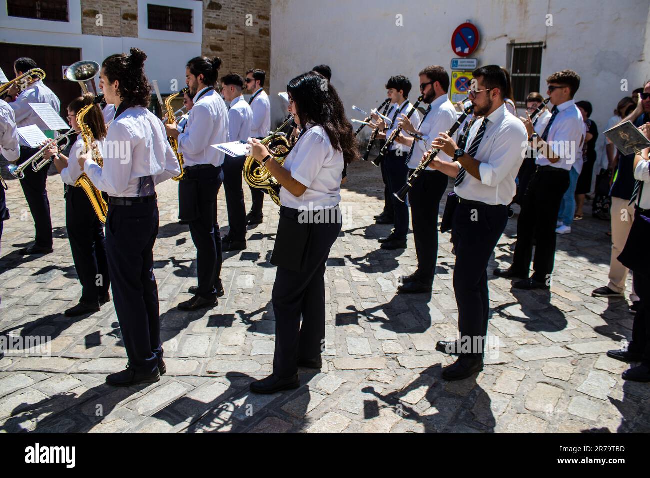 Music band participating at the Corpus Christi procession, an age-old ...