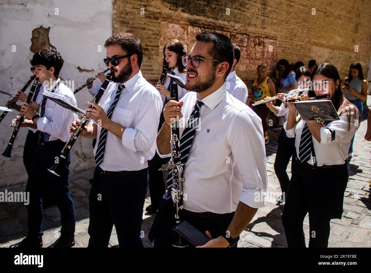 Music band participating at the Corpus Christi procession, an age-old ...