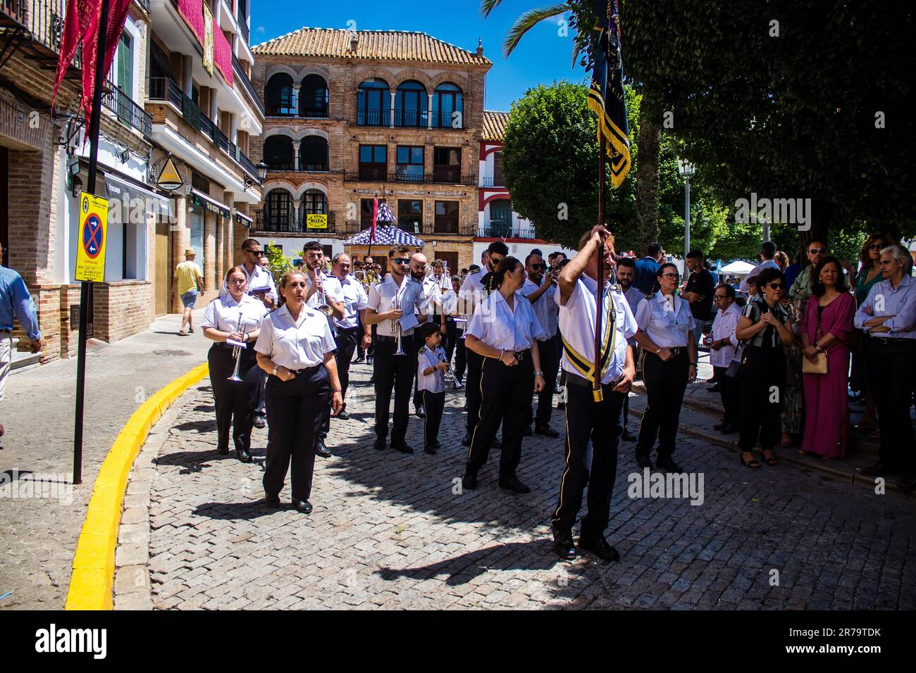 Music band participating at the Corpus Christi procession, an age-old ...