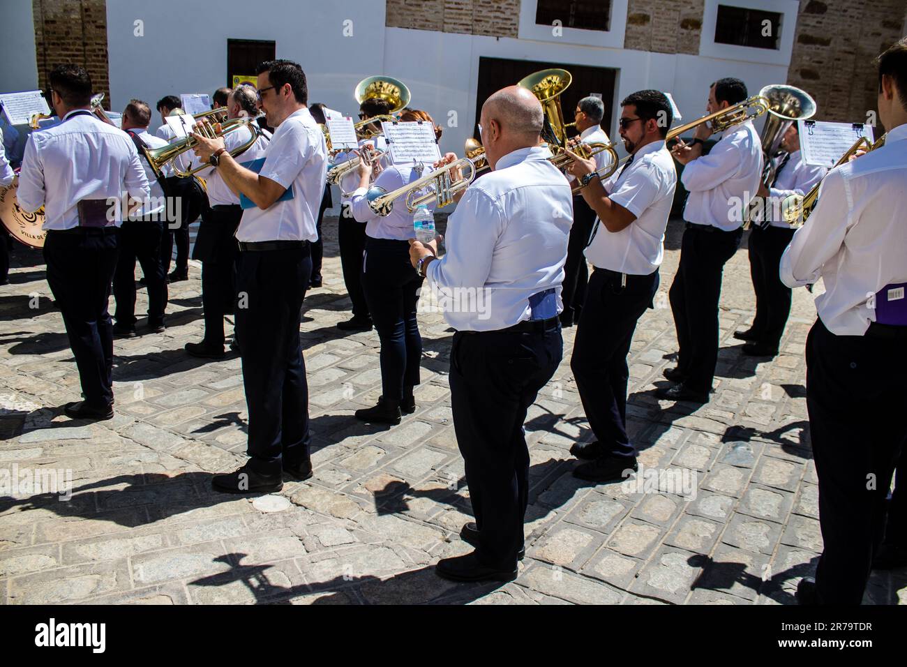 Music band participating at the Corpus Christi procession, an age-old ...