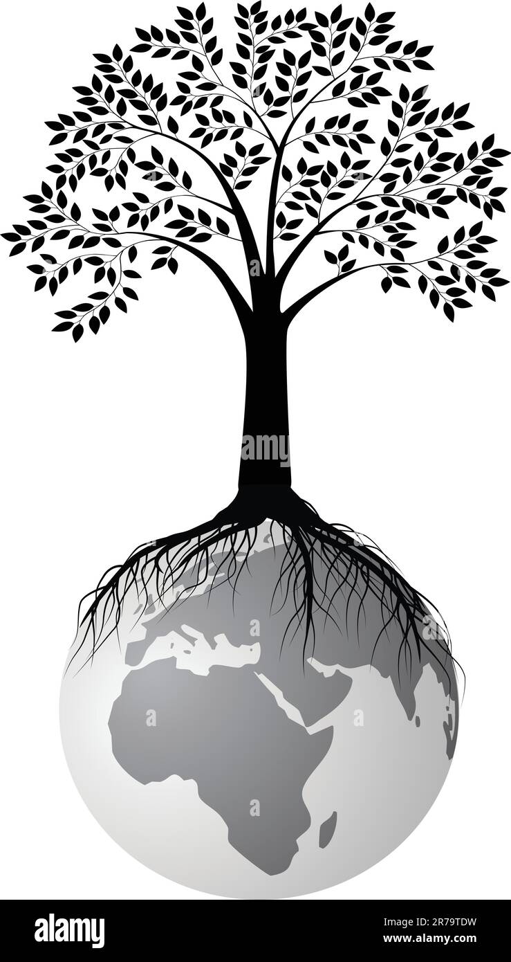 Planet earth on abstract Stock Vector Images - Alamy