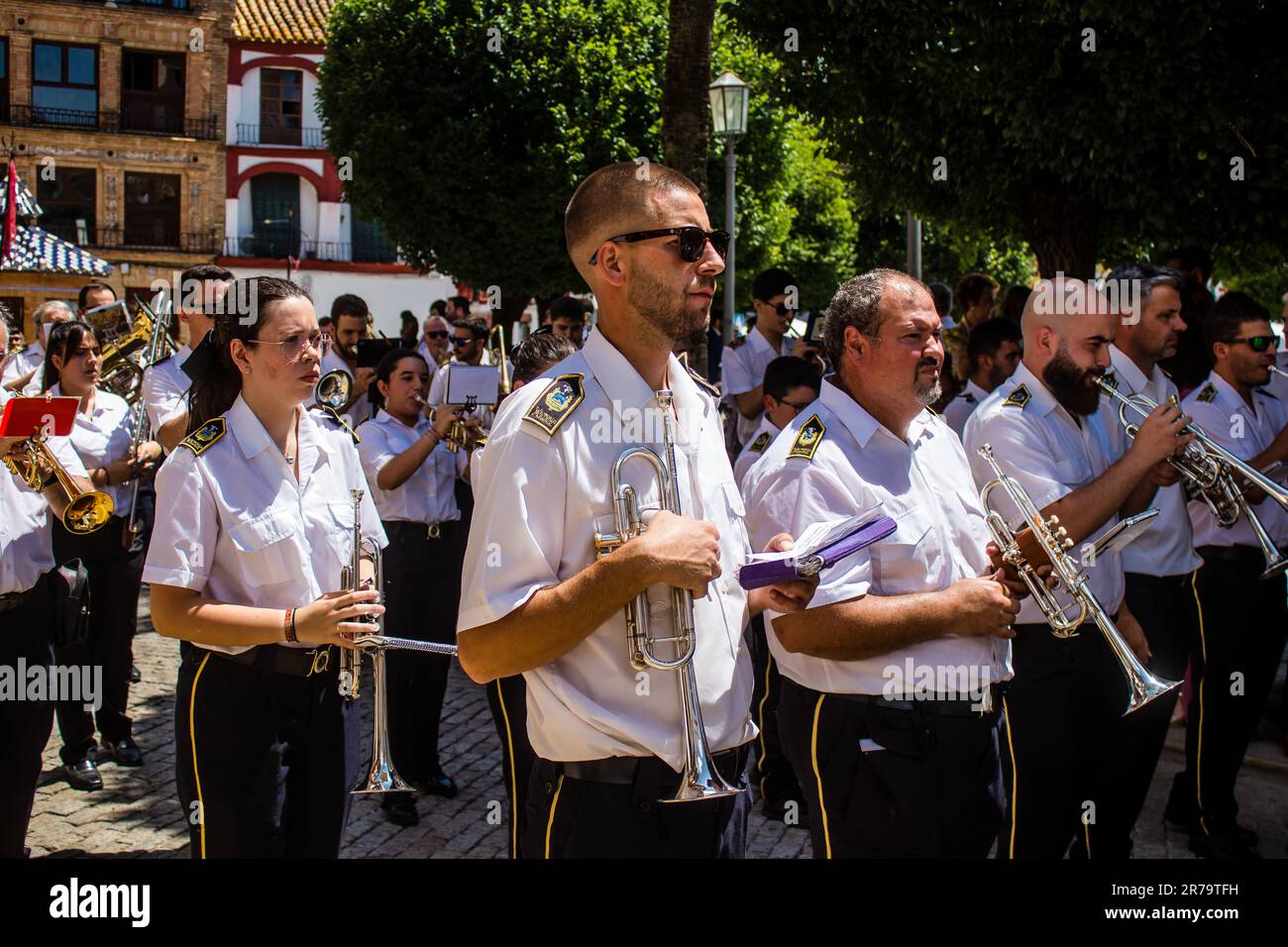 Music band participating at the Corpus Christi procession, an age-old ...