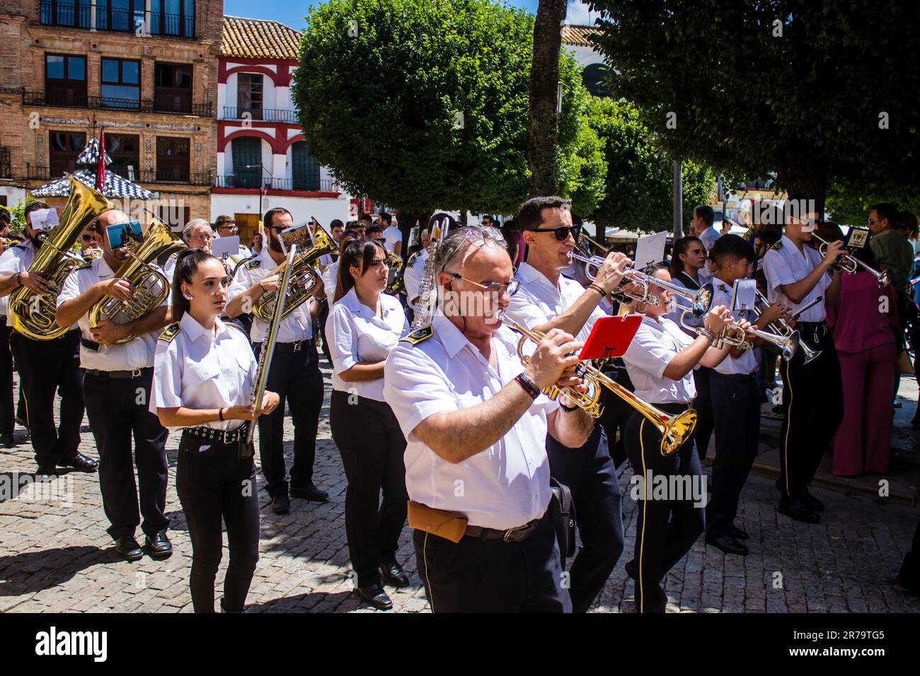 Music band participating at the Corpus Christi procession, an age-old ...