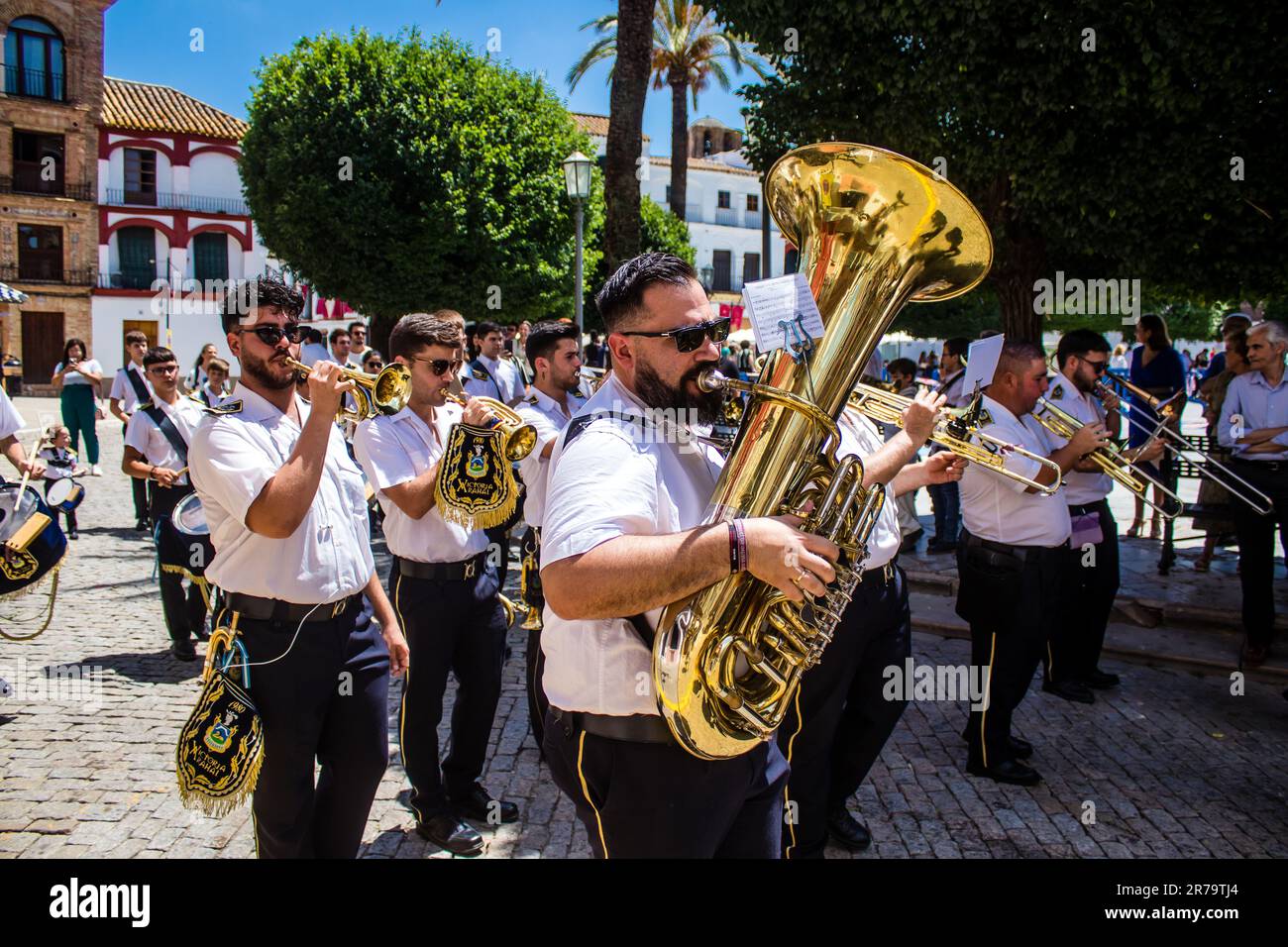 Music band participating at the Corpus Christi procession, an age-old ...