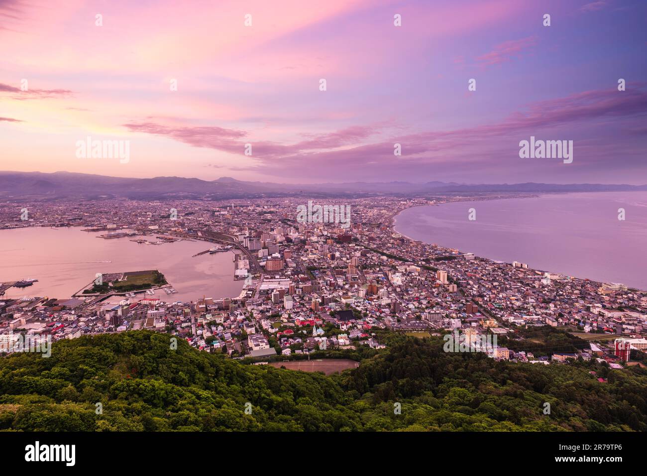 Night View from Mount Hakodate, Goryokaku Tower in Hokkaido, Japan ...