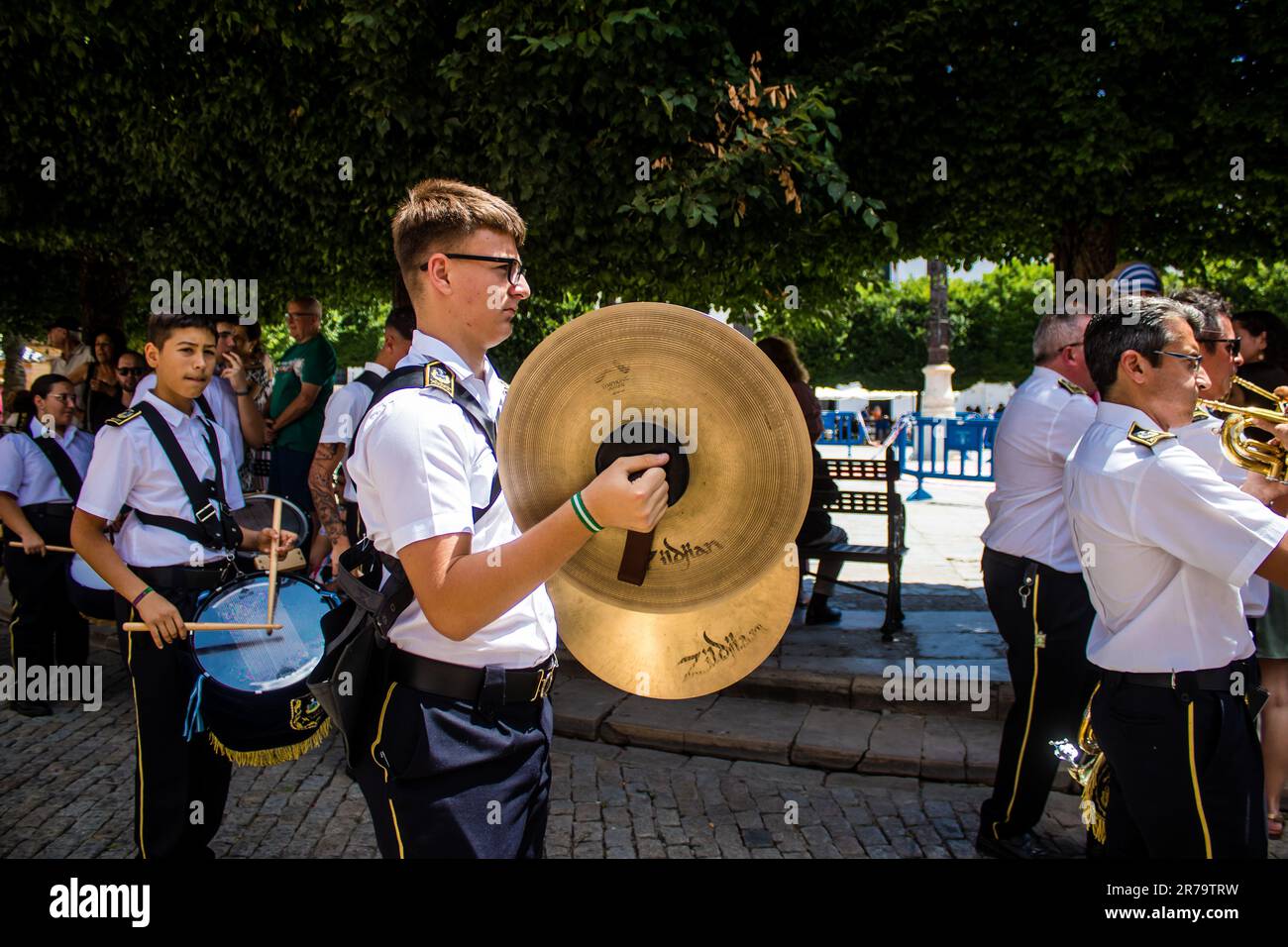 Music band participating at the Corpus Christi procession, an age-old ...