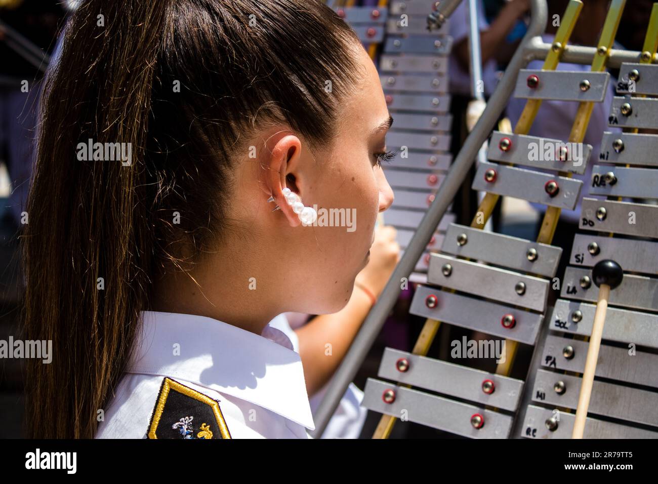Music band participating at the Corpus Christi procession, an age-old ...