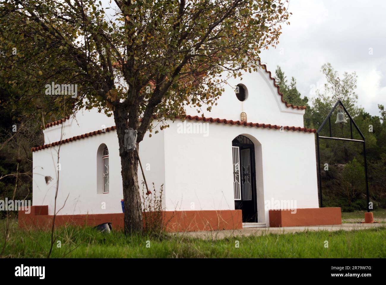 Greece, Rhodes island Paradeisi village church of Virgin Mary Panagia ...