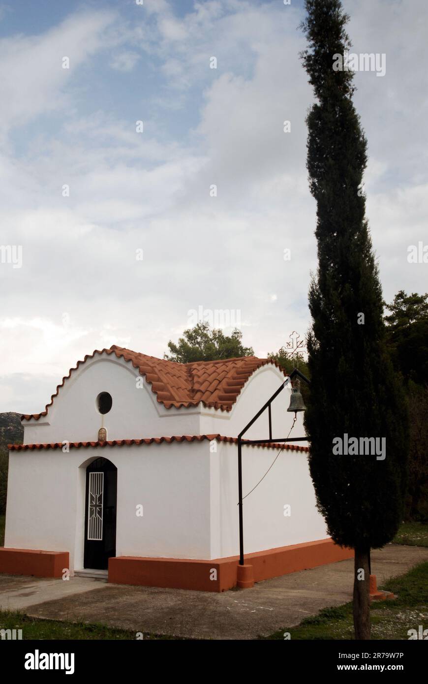 Greece, Rhodes island Paradeisi village church of Virgin Mary Panagia ...