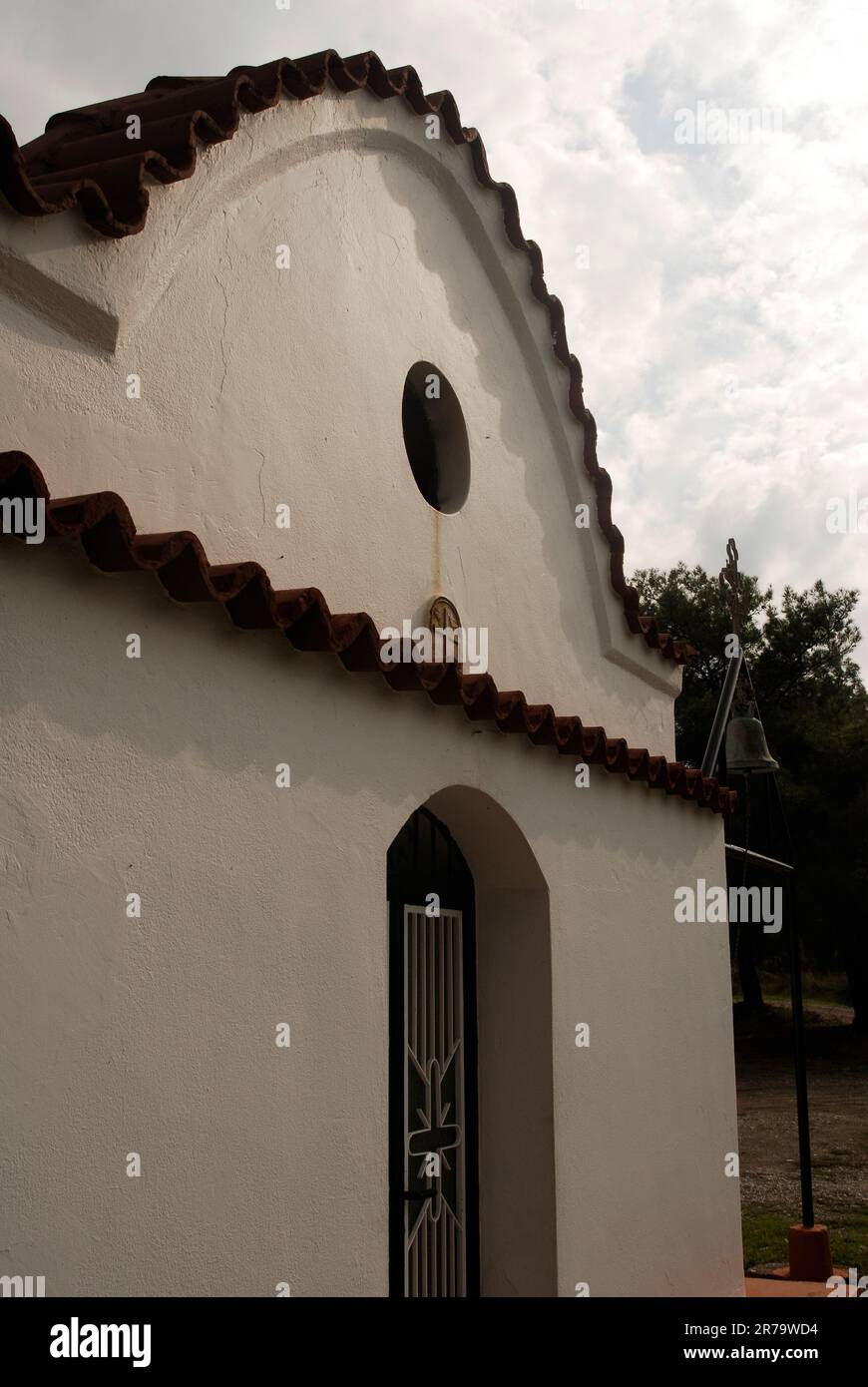 Greece, Rhodes island Paradeisi village church of Virgin Mary Panagia ...