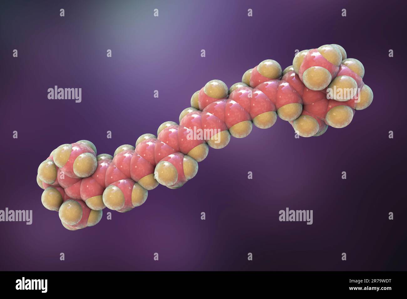 Molecular model of beta-carotene pigment, precursor to vitamin A, 3d ...