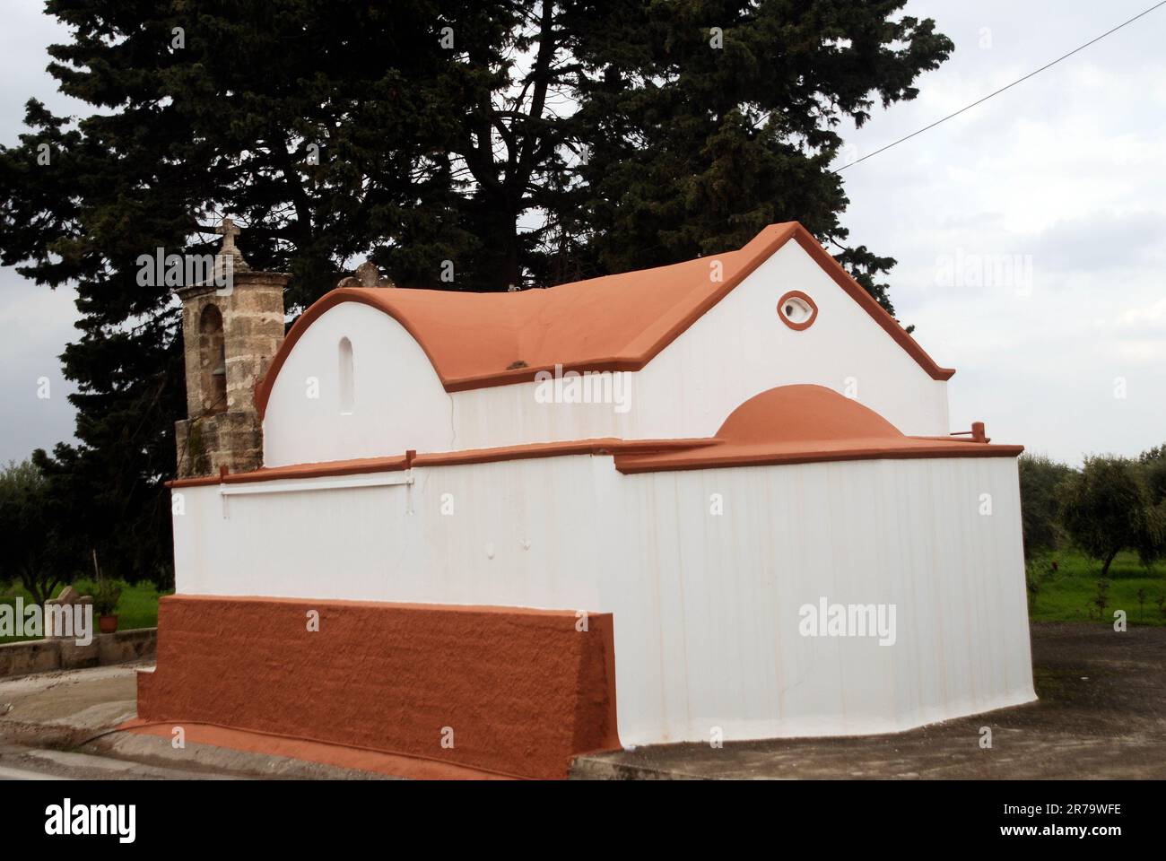 Greece, Rhodes island Paradeisi village church of Virgin Mary Panagia ...