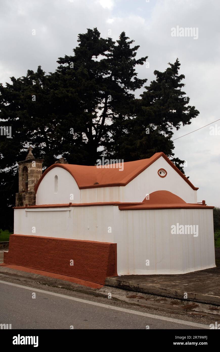 Greece, Rhodes island Paradeisi village church of Virgin Mary Panagia ...