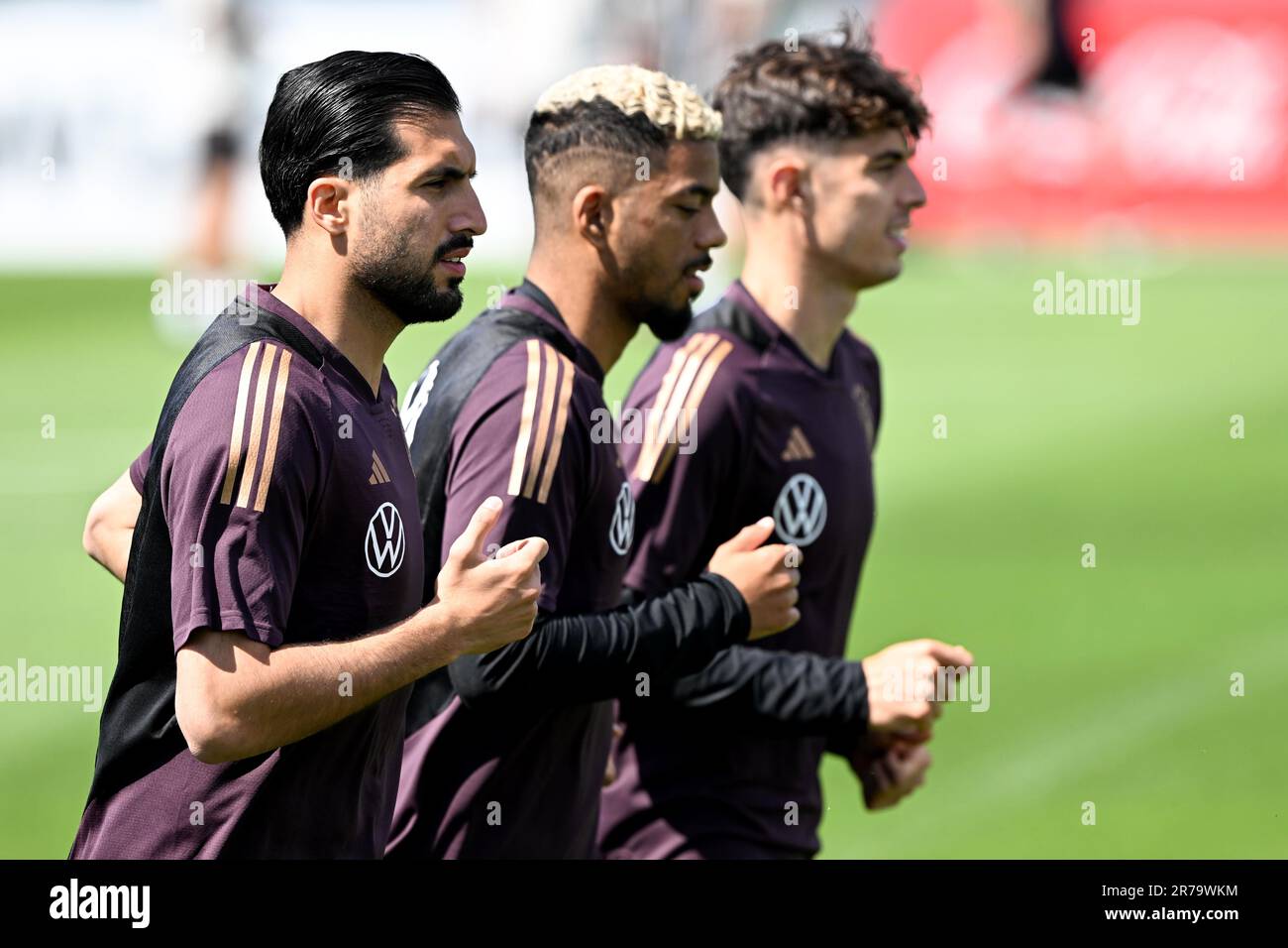 Frankfurt, Germany. 14 June, 2023. Soccer: National team, before the ...