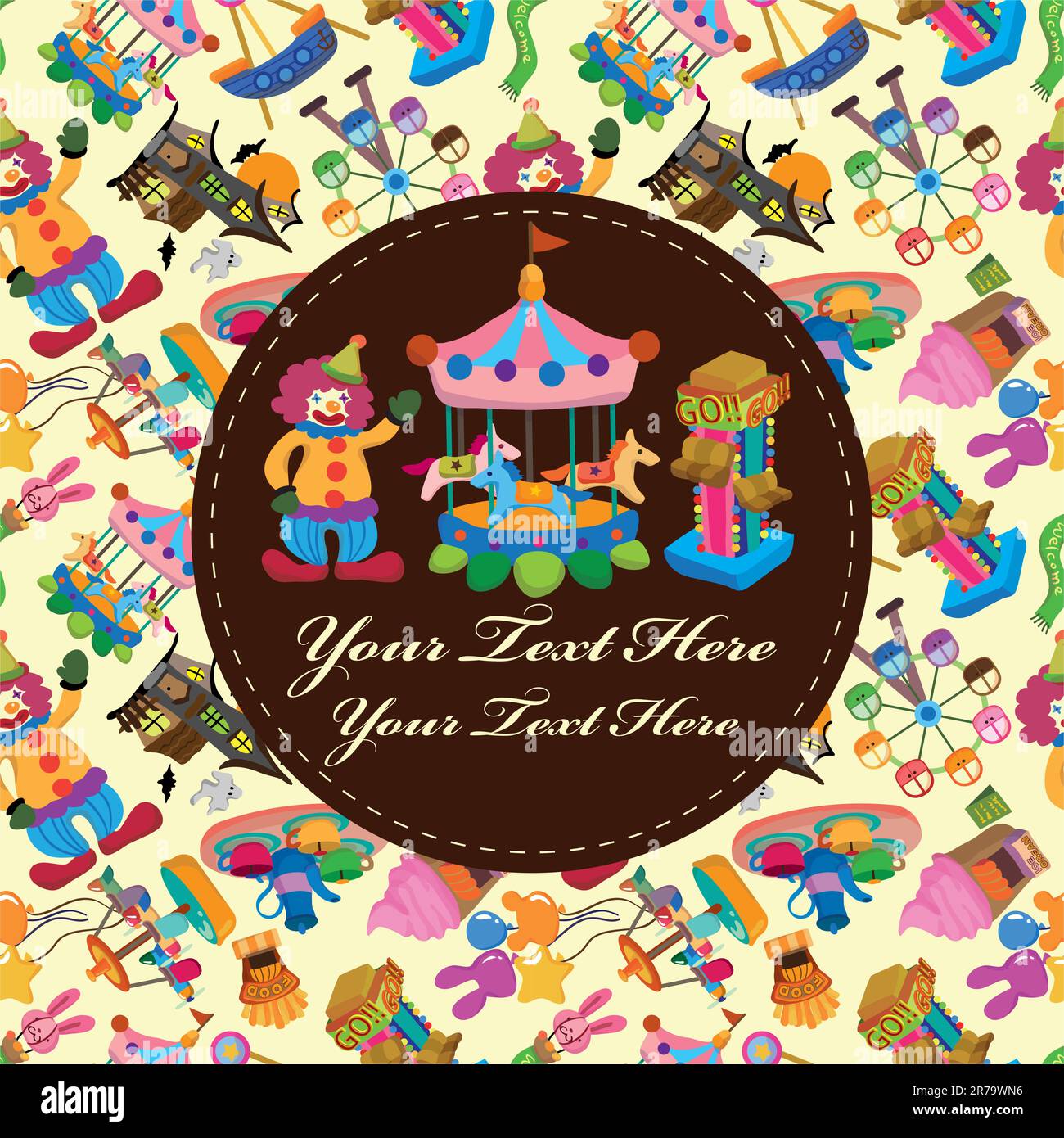 amusement park card Stock Vector Image & Art - Alamy