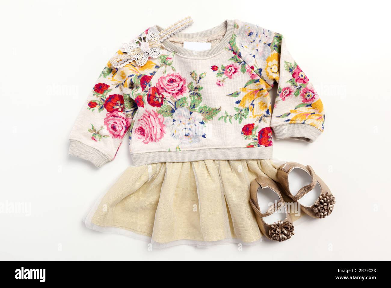 Set of clothing and items for a baby Stock Photo - Alamy